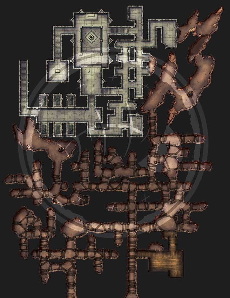 Dnd/rpg Encounter Maps - Empty Mine - Etsy