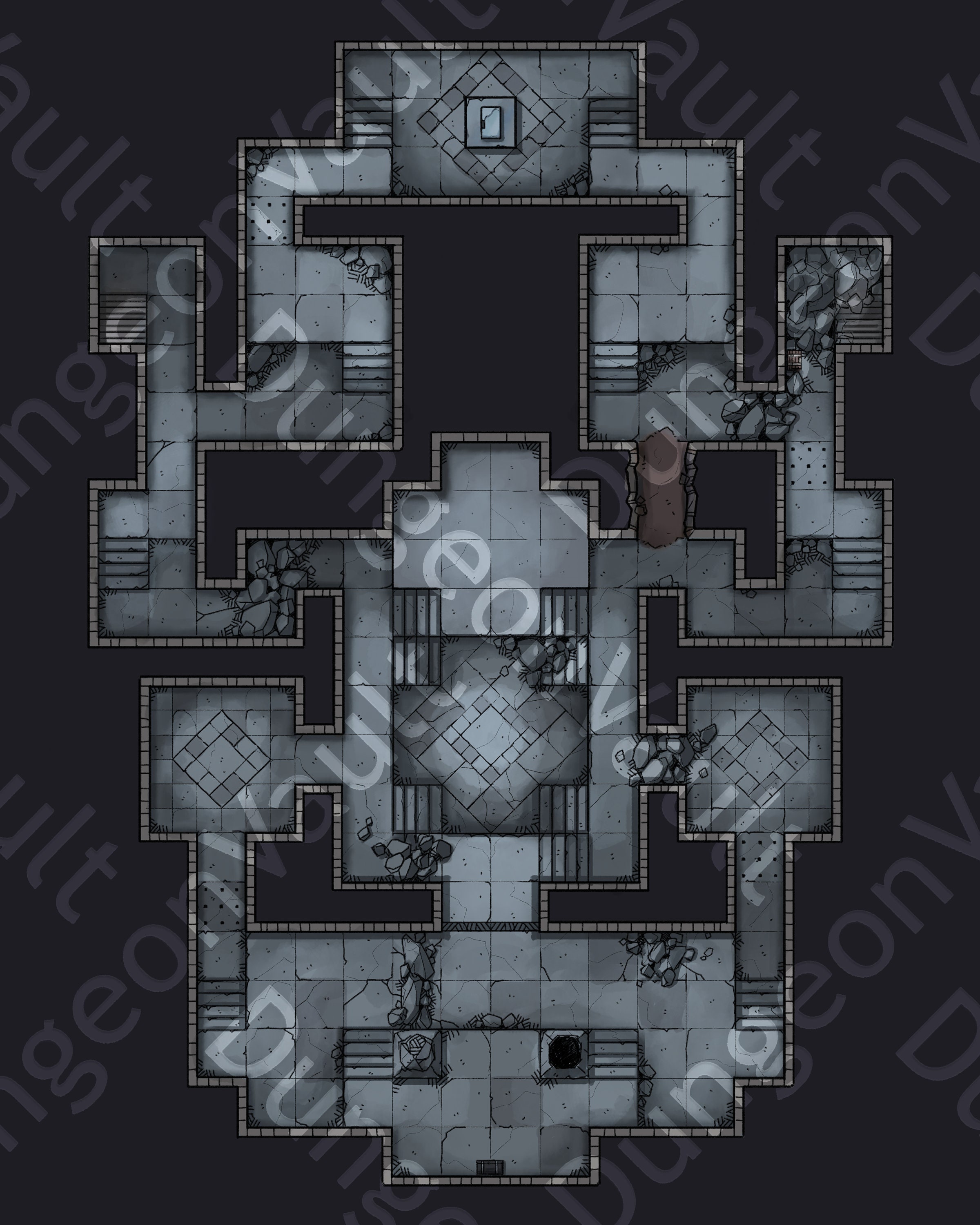 Dnd/rpg Encounter Maps - Temple Ruins + Dungeon Bundle - Etsy