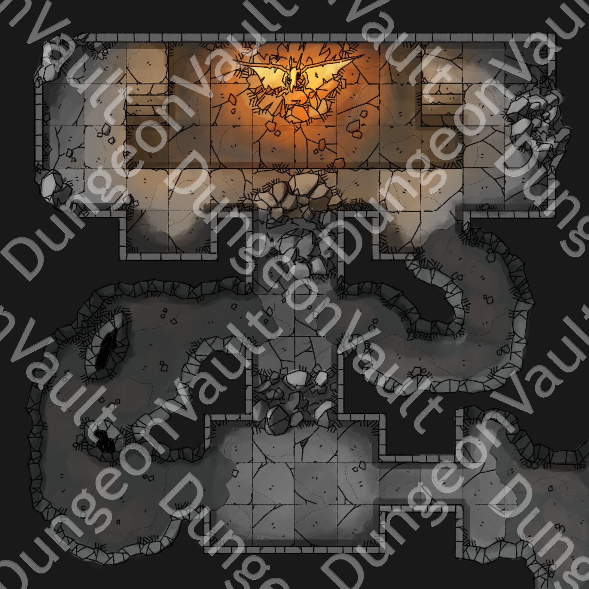 Dnd/rpg Encounter Maps - Shrine of the "dragon" Bundle - Etsy