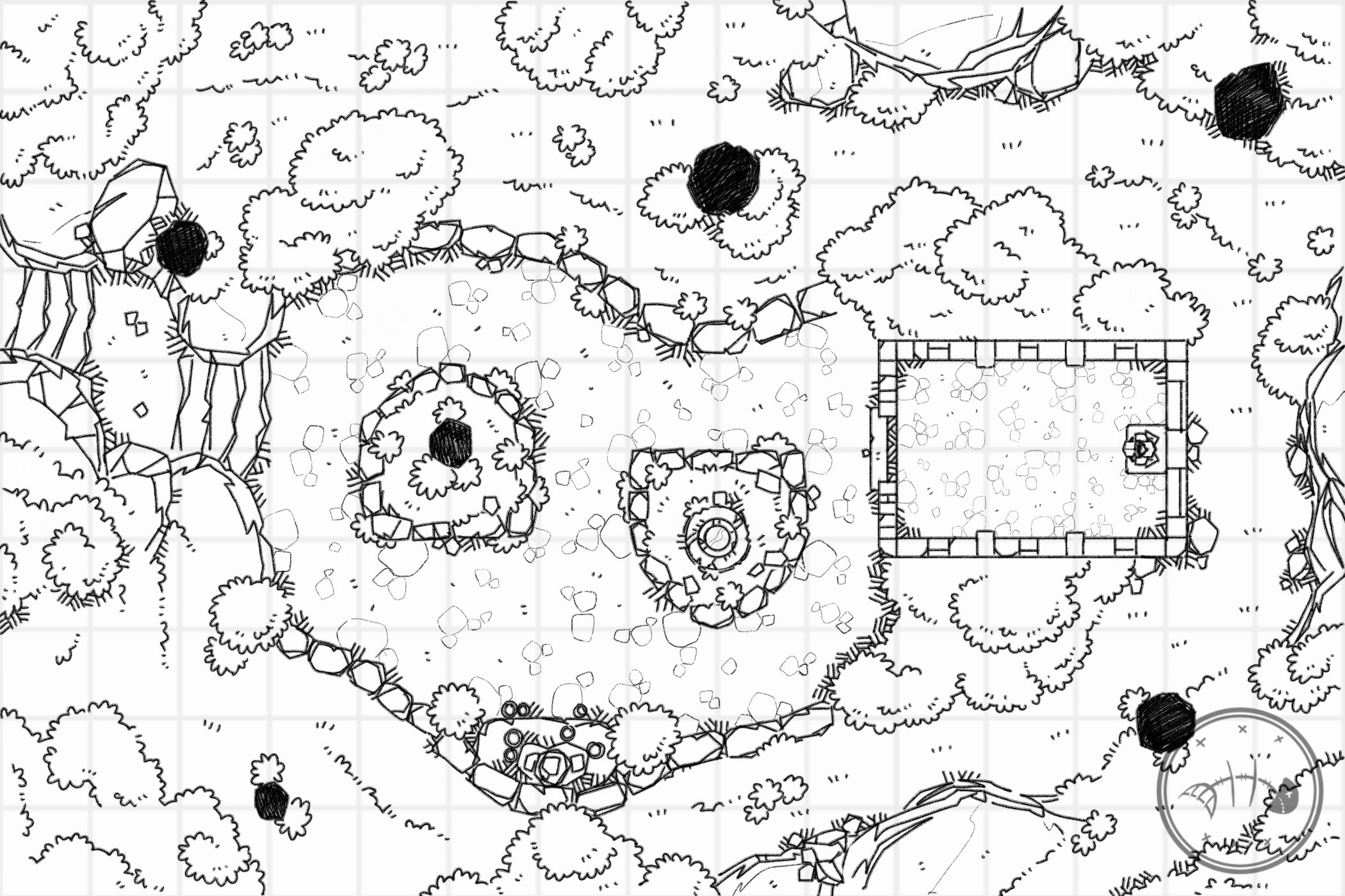 Dnd/rpg Encounter Maps Garden Shrine Bundle - Etsy