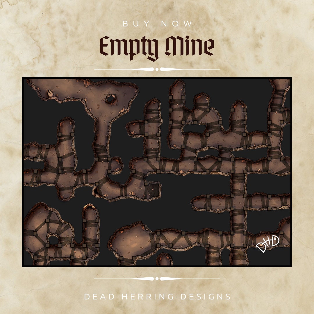 Dnd/rpg Encounter Maps - Empty Mine - Etsy