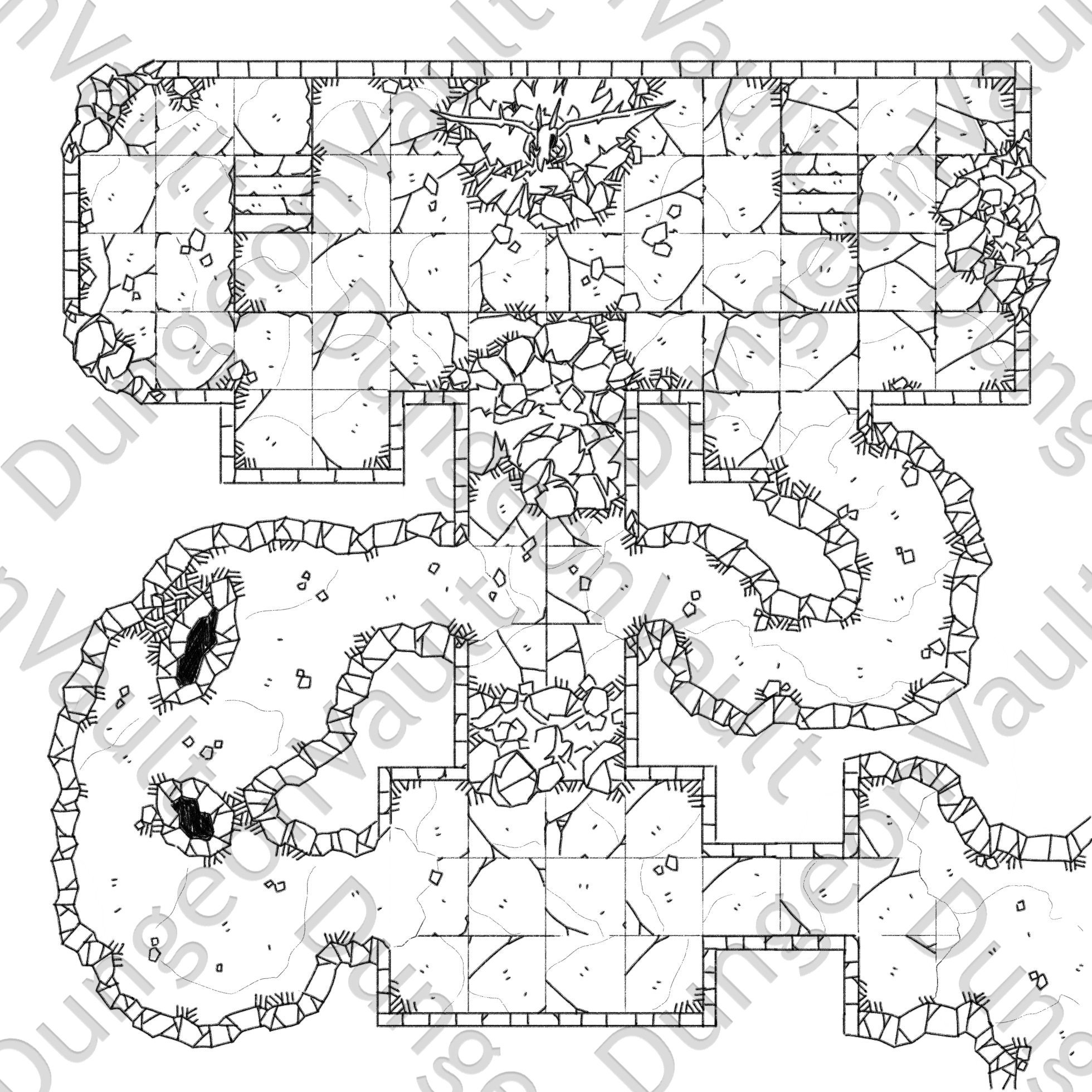 Dnd/rpg Encounter Maps - Shrine of the "dragon" Bundle - Etsy