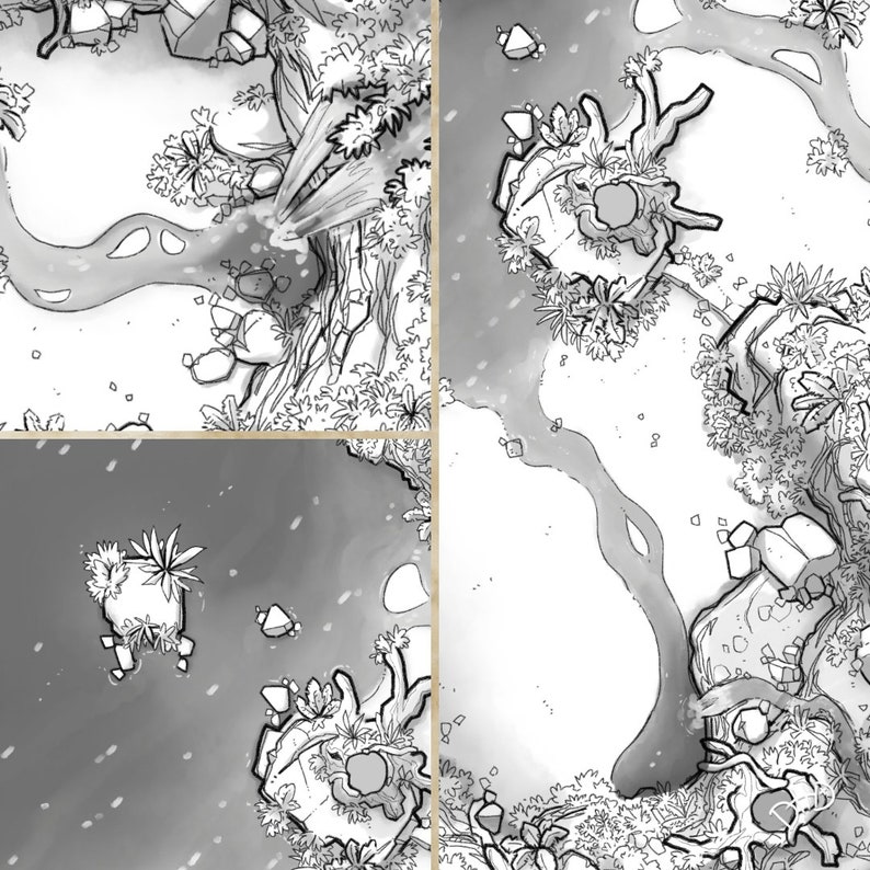 Dnd/rpg Encounter Map - Jungle Cove - Etsy