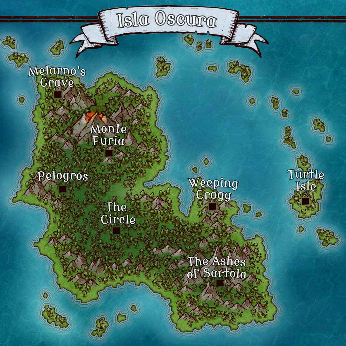 Dnd/rpg Region Maps Azure Isles Bundle - Etsy