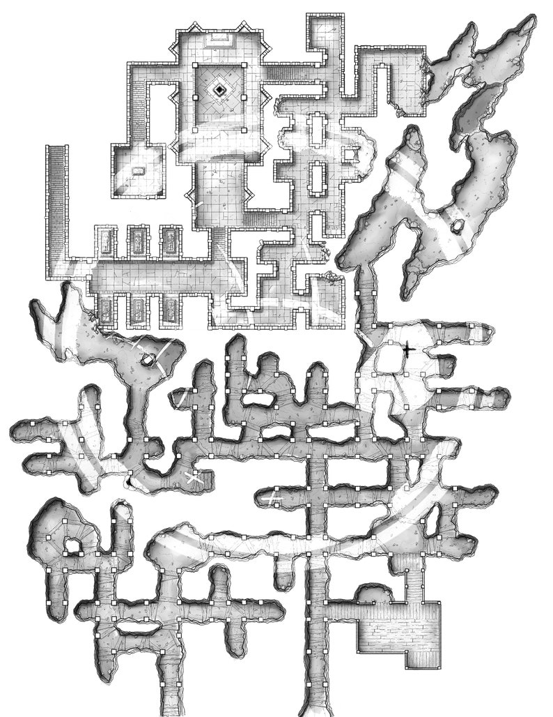 Dnd/rpg Encounter Maps - Empty Mine - Etsy
