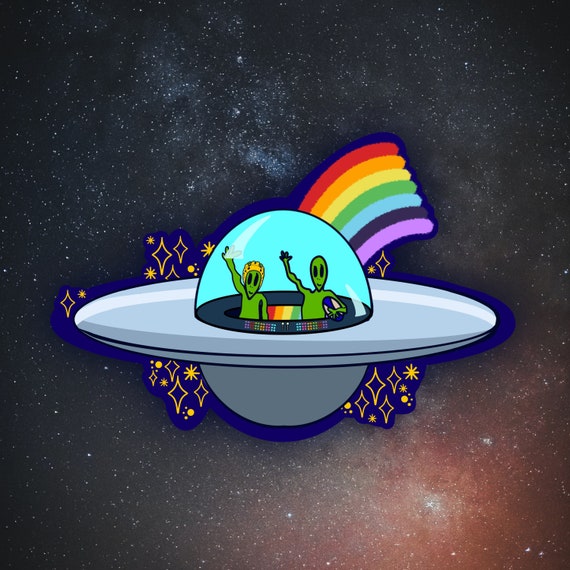 Rugby UFO Aliens in Outer Space | Etsy