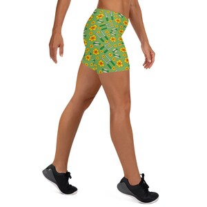 Daffodils and Rugby Sliders Spandex Shorts - Etsy