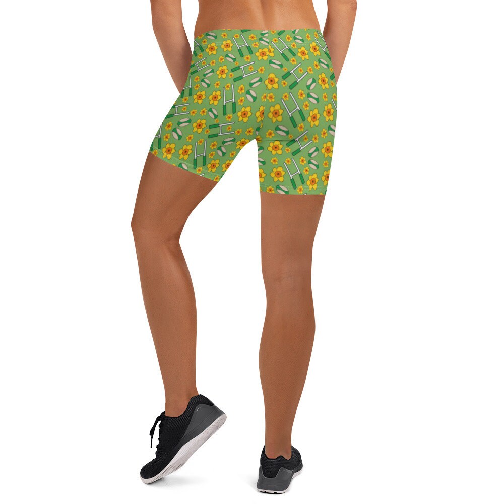 Daffodils and Rugby Sliders Spandex Shorts - Etsy