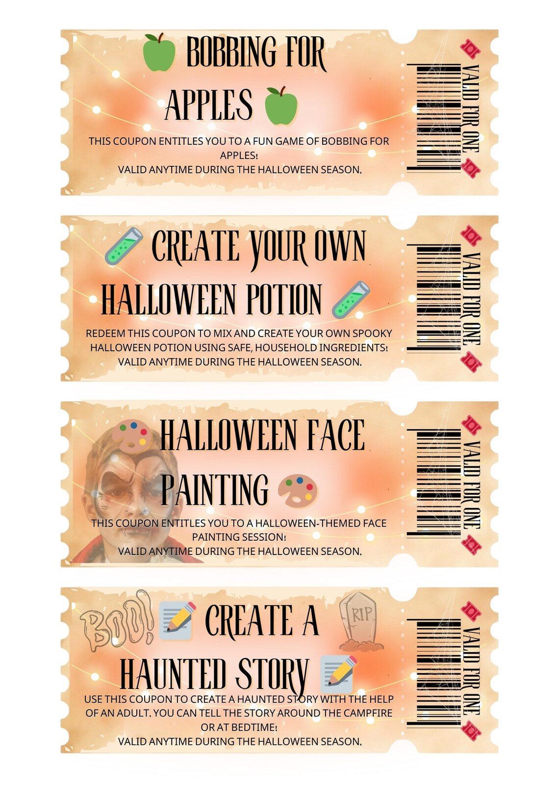 31 Printable Halloween Coupons for Kids | Digital Download | Fun ...
