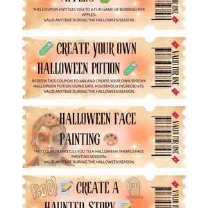 31 Printable Halloween Coupons for Kids | Digital Download | Fun ...