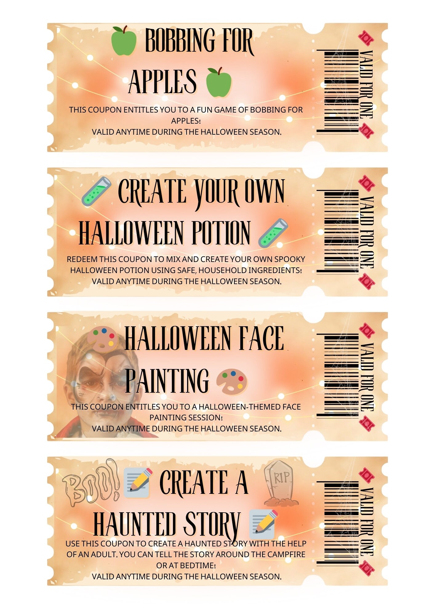 31 Printable Halloween Coupons for Kids | Digital Download | Fun ...