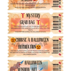 31 Printable Halloween Coupons for Kids | Digital Download | Fun ...