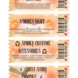 31 Printable Halloween Coupons for Kids Digital Download Fun Halloween ...
