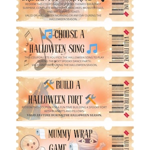 31 Printable Halloween Coupons for Kids | Digital Download | Fun ...