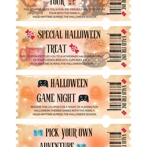 31 Printable Halloween Coupons for Kids | Digital Download | Fun ...