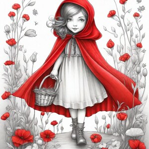 Little Red Riding Hood, Clipart PNG - Etsy