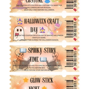 31 Printable Halloween Coupons for Kids | Digital Download | Fun ...
