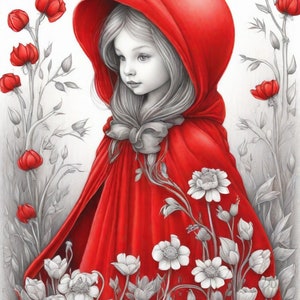 Little Red Riding Hood, Clipart PNG - Etsy