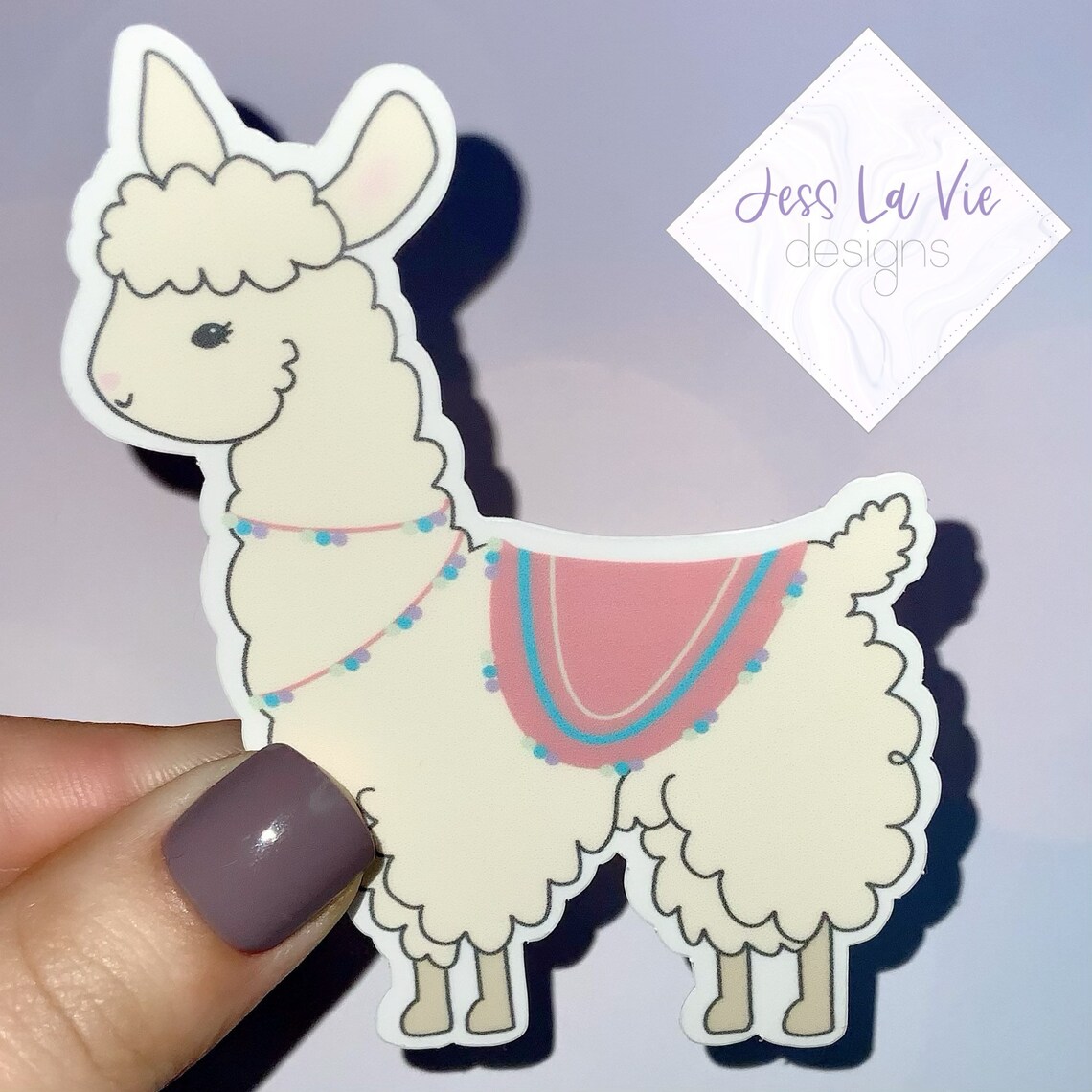 Llama Sticker pink Sticker Alpaca Sticker Laptop - Etsy