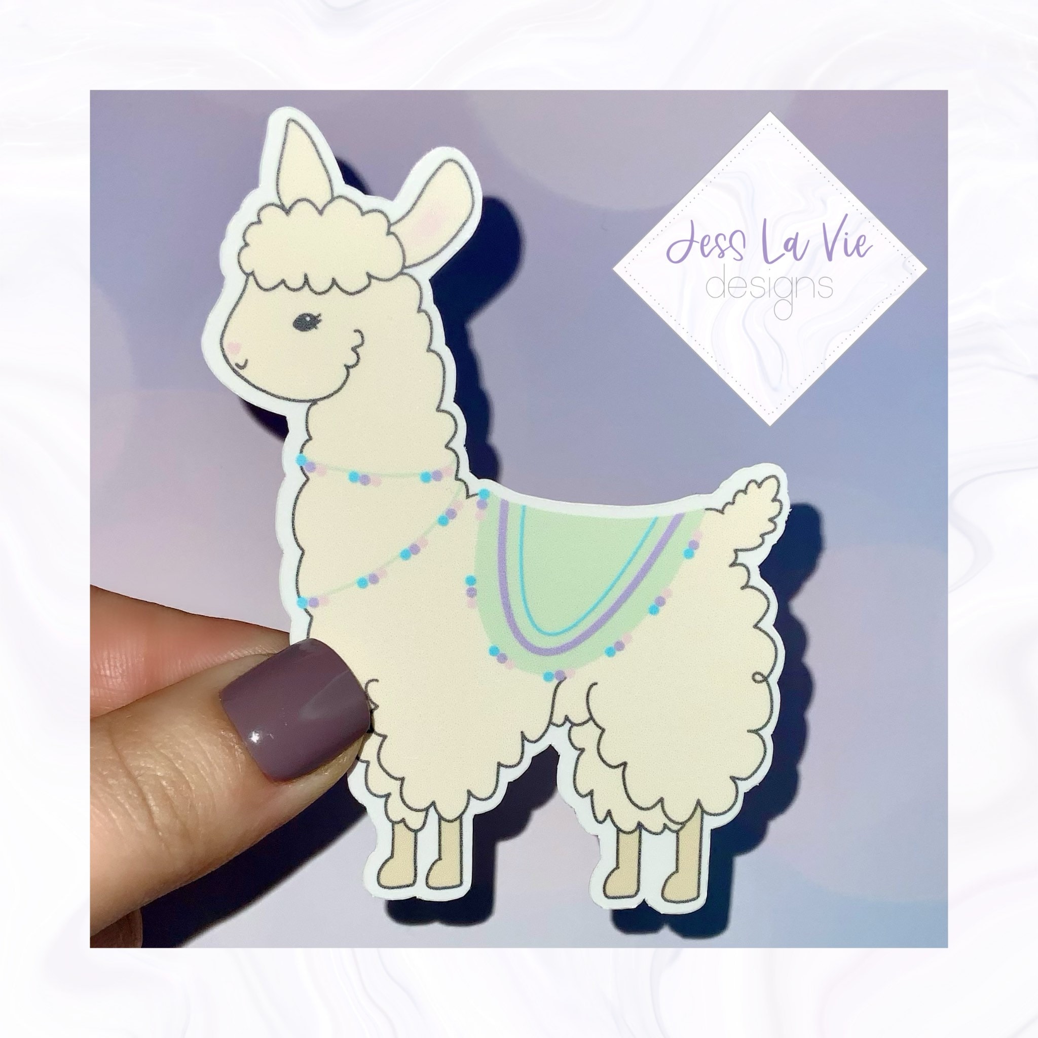 Llama Sticker mint Green Sticker Alpaca Sticker Laptop Sticker Water ...