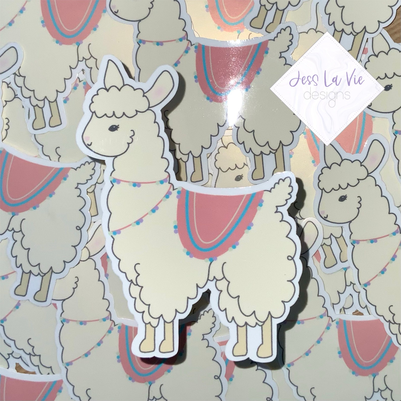 Llama Sticker (pink) | Sticker | Alpaca Sticker | Laptop Sticker ...