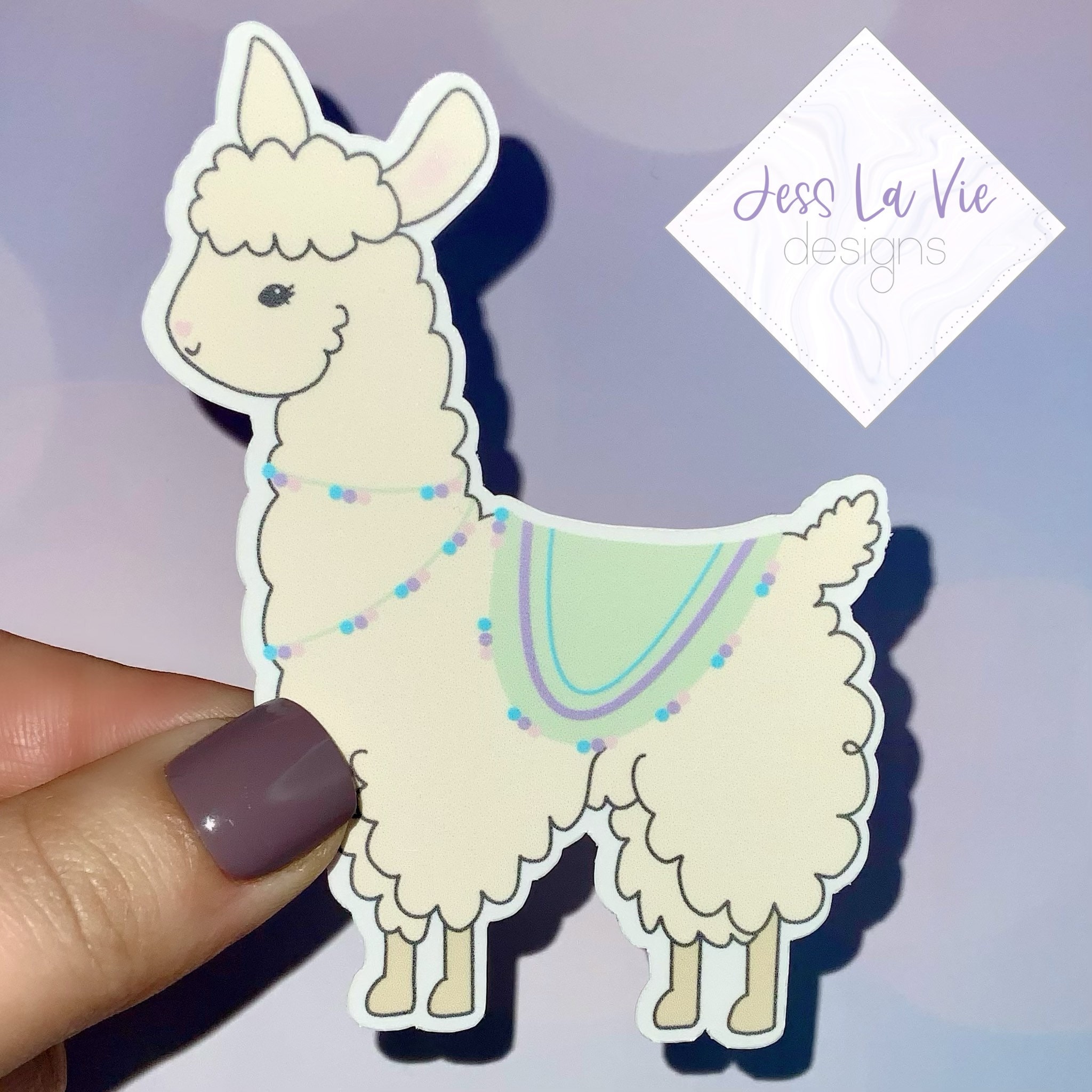 Llama Sticker mint Green Sticker Alpaca Sticker Laptop Sticker Water ...