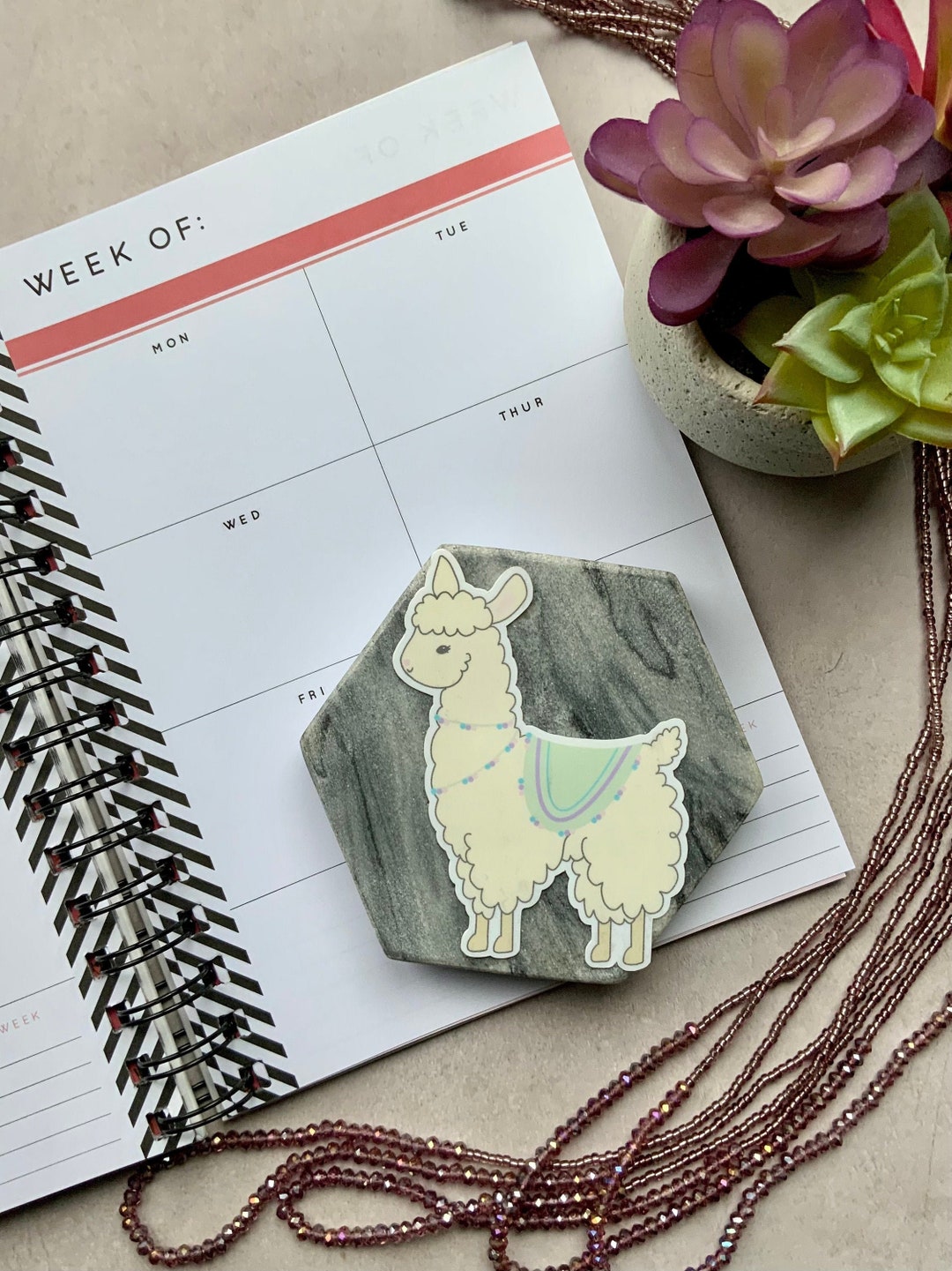Llama Sticker (mint Green) | Sticker | Alpaca Sticker | Laptop Sticker ...