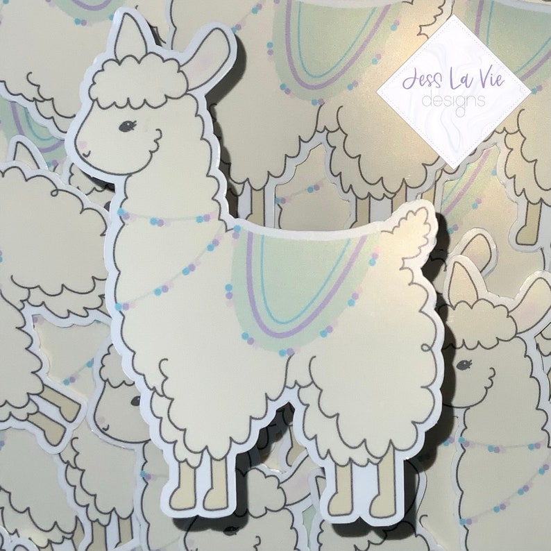 Llama Sticker mint Green Sticker Alpaca Sticker Laptop Sticker Water ...