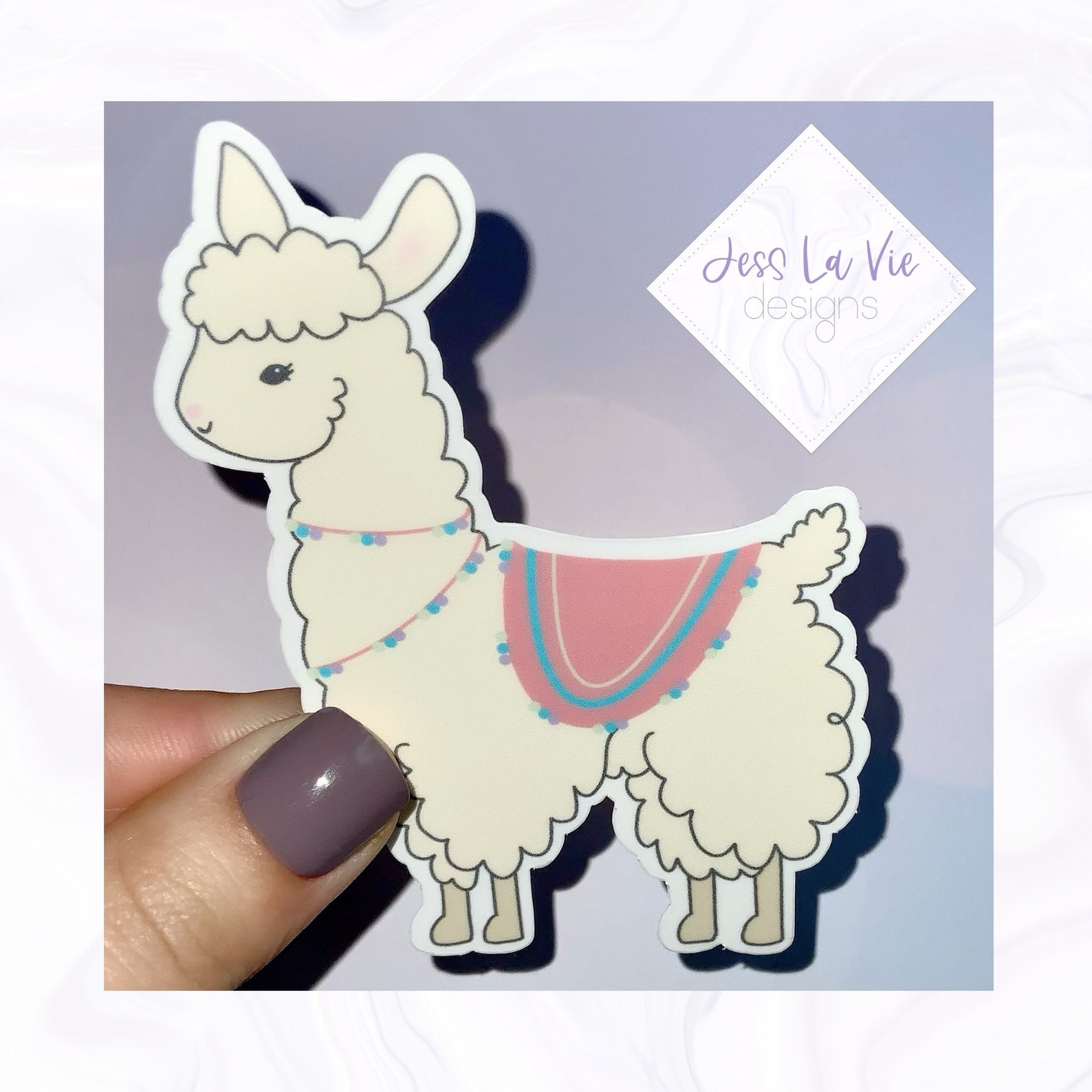 Llama Sticker pink Sticker Alpaca Sticker Laptop Sticker Water Bottle ...