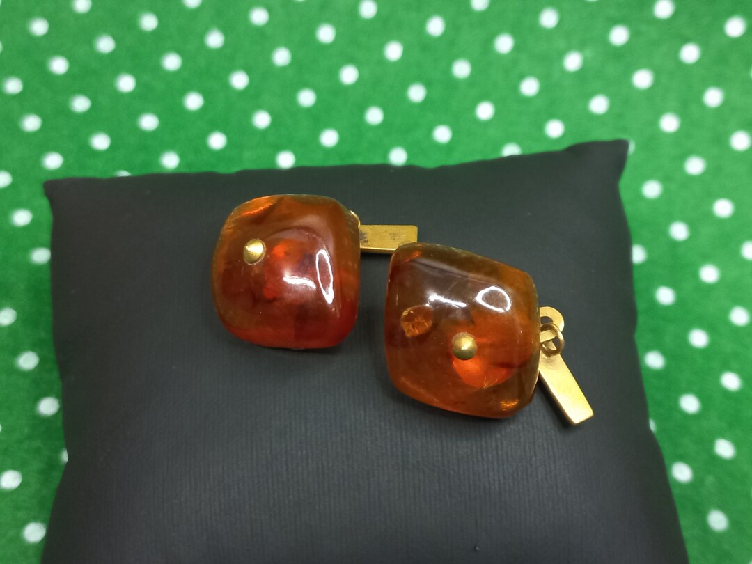 Soviet Vintage Baltic Amber Cufflinks.made in Ussr.soviet Amber - Etsy