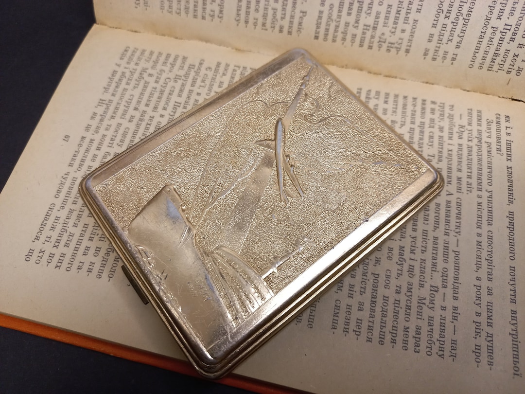 Soviet Vintage Cigarette Case Soviet Space 60s., Space Program of the ...