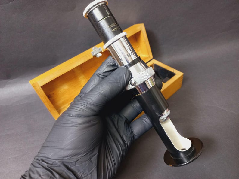 Soviet Vintage Microscope MPB-2. 24x Magnification, Antique Microscope ...