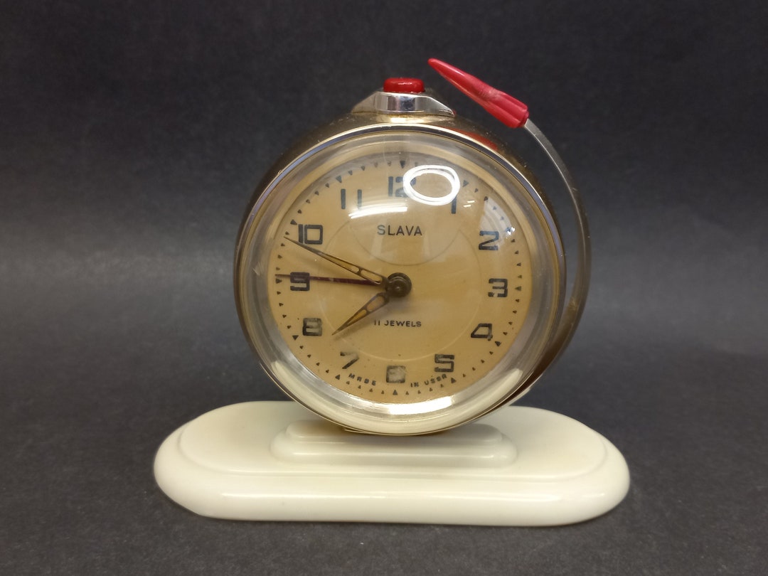 Soviet Vintage Alarm Watch Slava Globe Rocket, Soviet Space Program ...