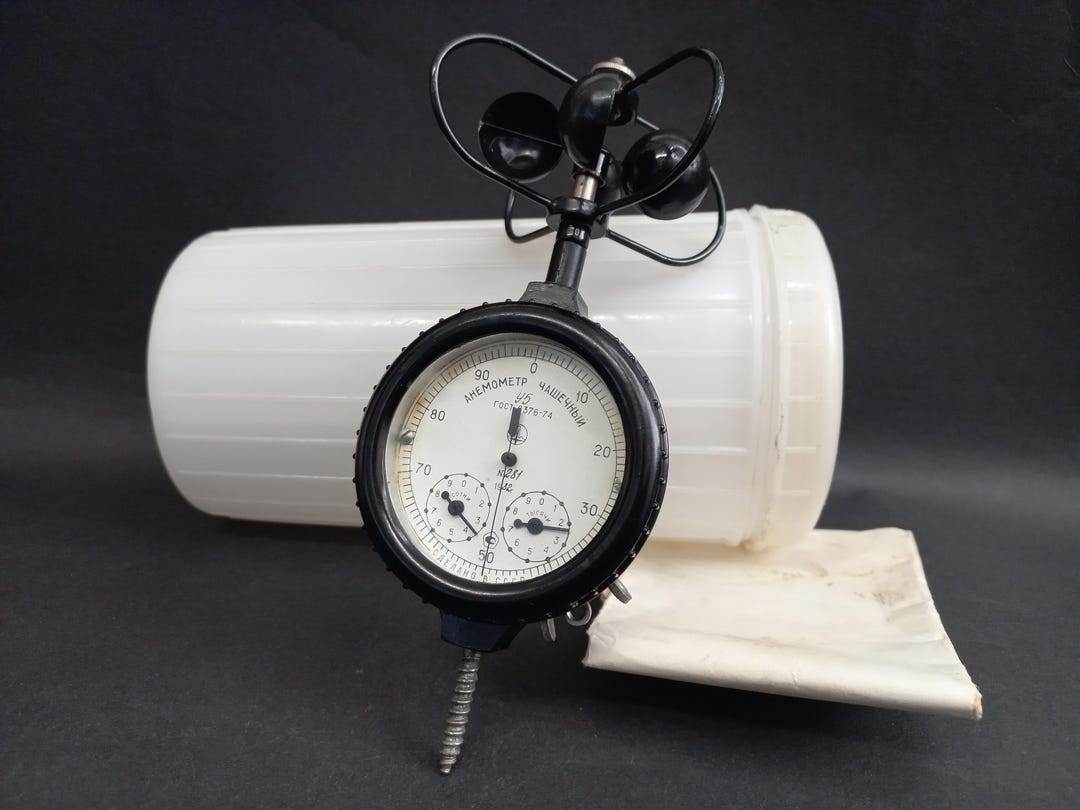 Soviet Vintage Anemometer 1982, USSR Wind Speed Gauge, Russian Old ...