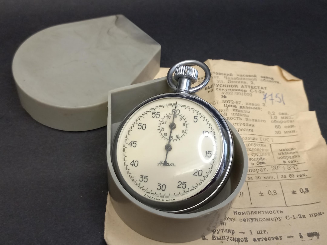 Soviet Vintage Stopwatch"agat", USSR Mechanical Competition Stopwatch ...