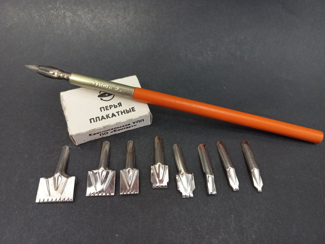 Vintage Pen Nibs in Original Box Set 81 Vintage Fountain Pen Soviet ...