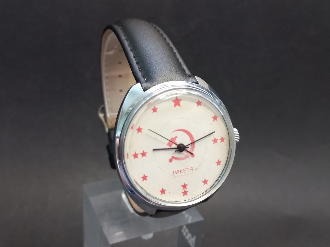 Soviet Vintage Watch Raketa Hammer and Sickle, Communist Propaganda of ...