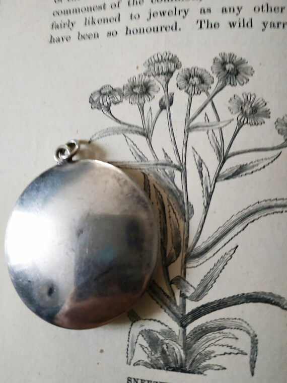 Antique Alpaca German enamel locket. Art Deco alpaca … - Gem