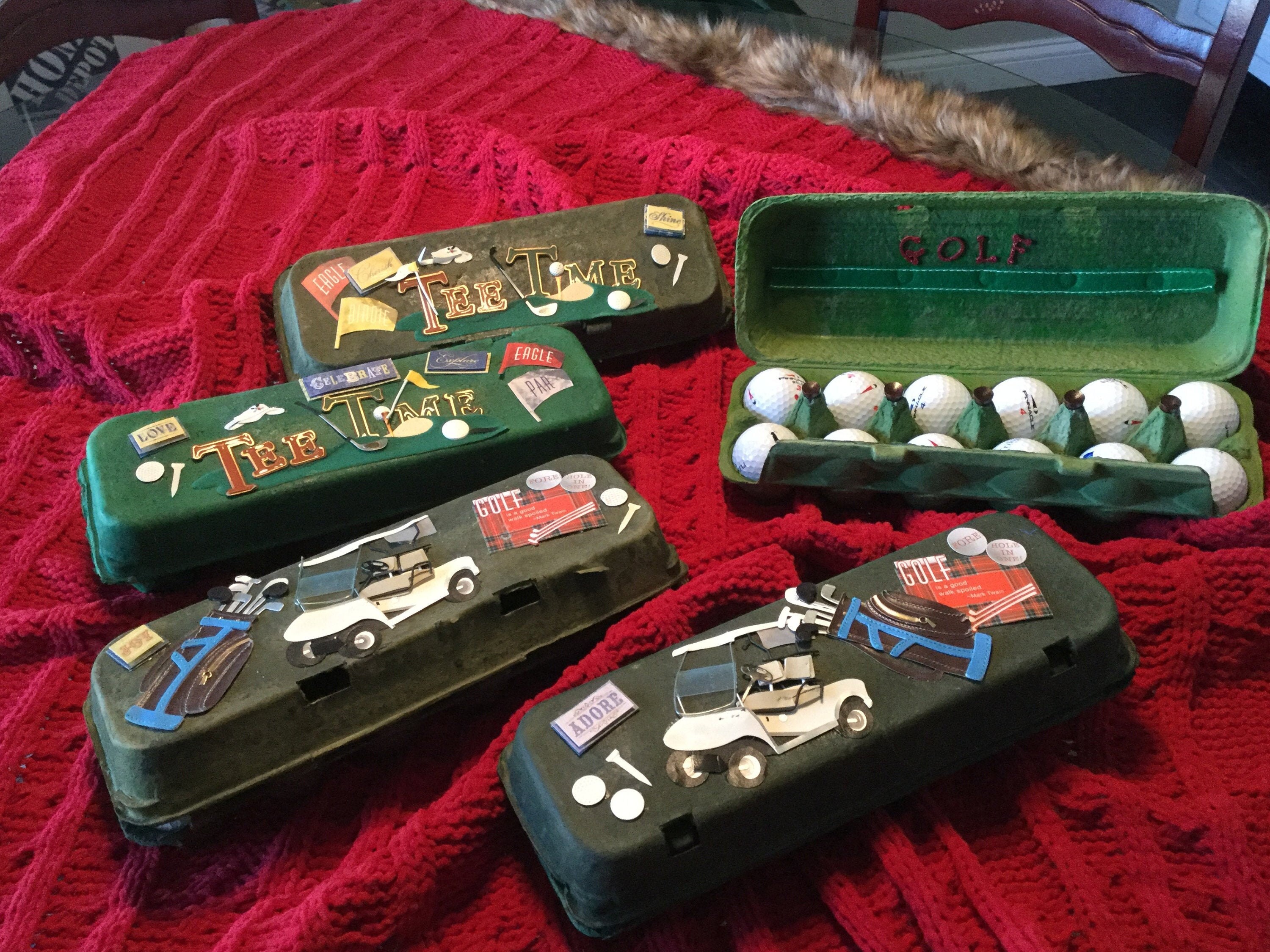 GOLF Theme! “gift Card Box”/“crate-full Dozen”(golf) Hand-crafted ...