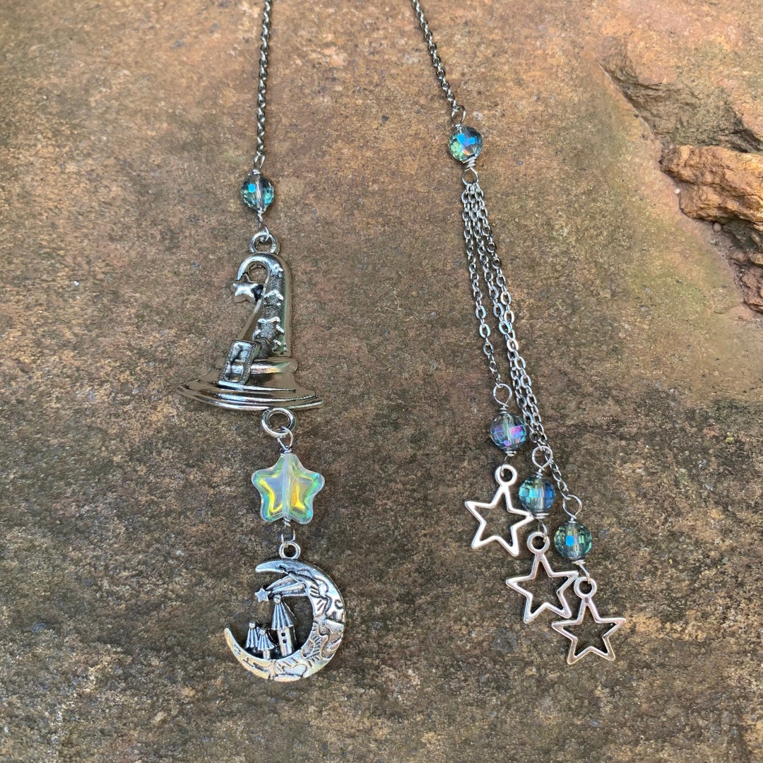 Star Chain Bookmark, Moon Bookmark, Whimsical Gift, Book Lover, Reader ...