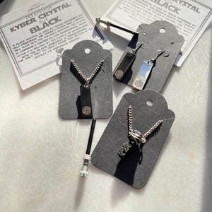 Darksaber and Beskar Steel Kyber Crystal Jewelry Set - Etsy