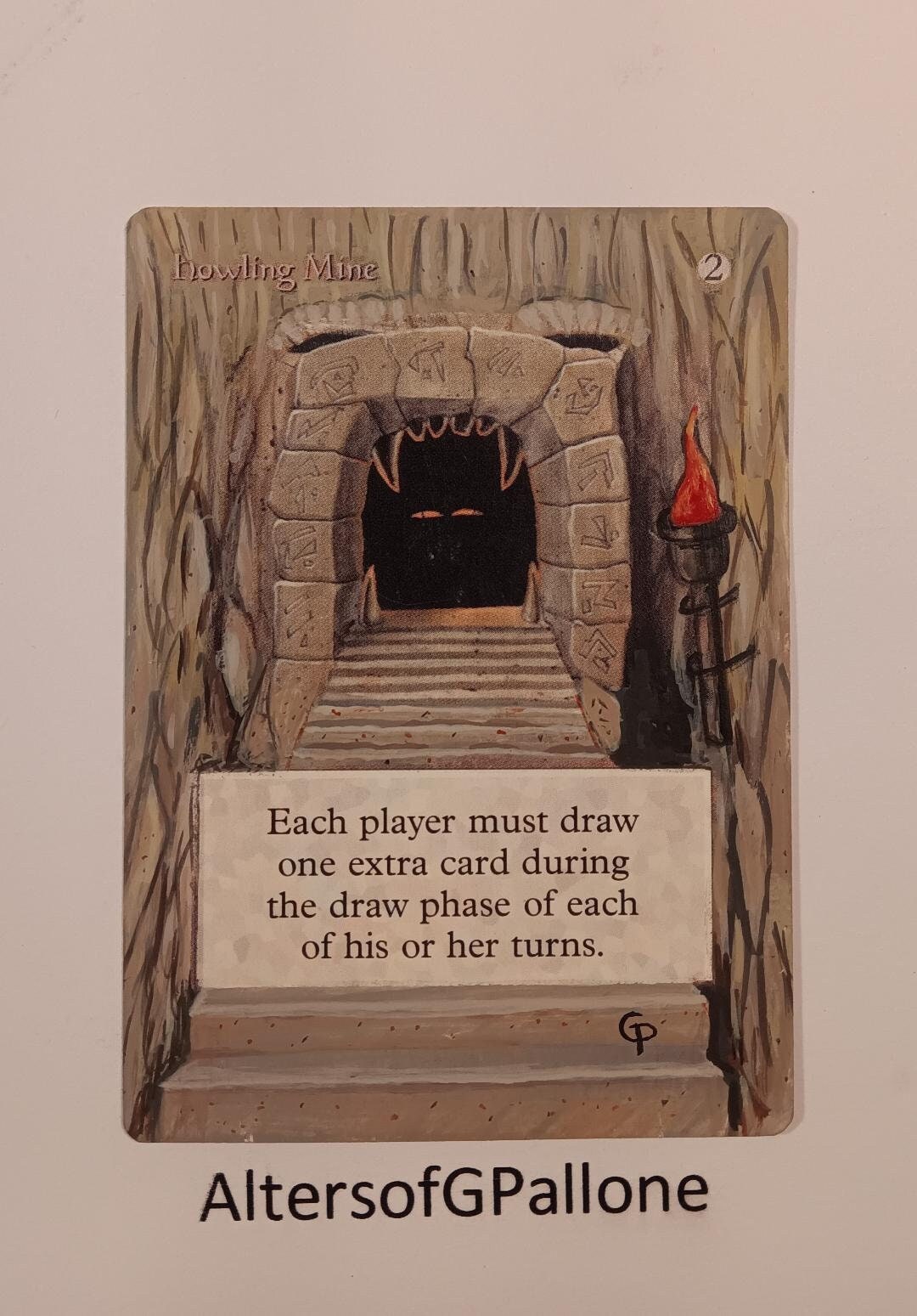 MTG Revised Howling Mine Alter Magic the Gathering EDH Old - Etsy