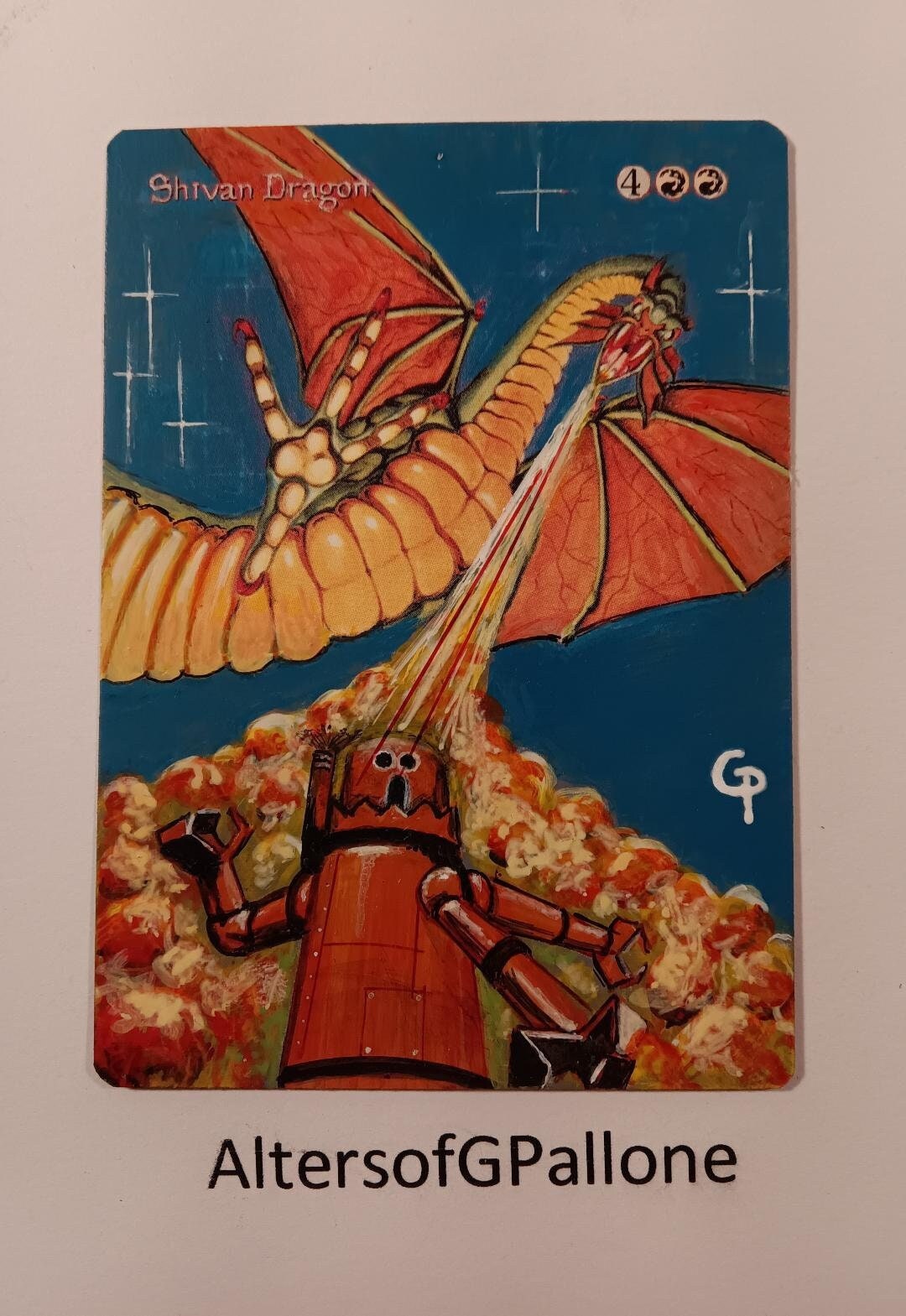 MTG Chronicles Shivan Dragon Alter Magic the Gathering EDH Old School ...