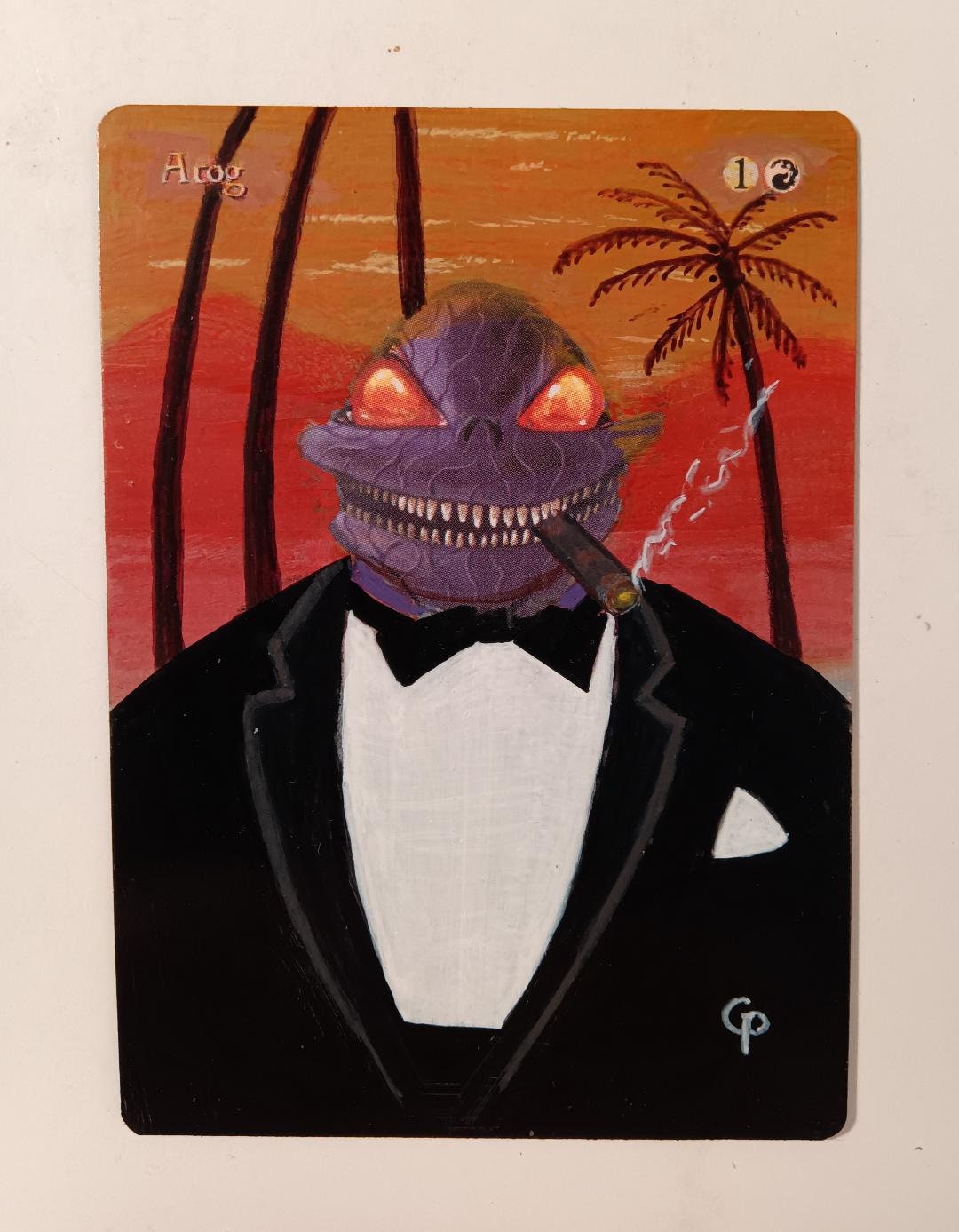 MTG Revised Atog Big Daddy Alter Magic the Gathering EDH Old School Commander Cube. Painted on ...