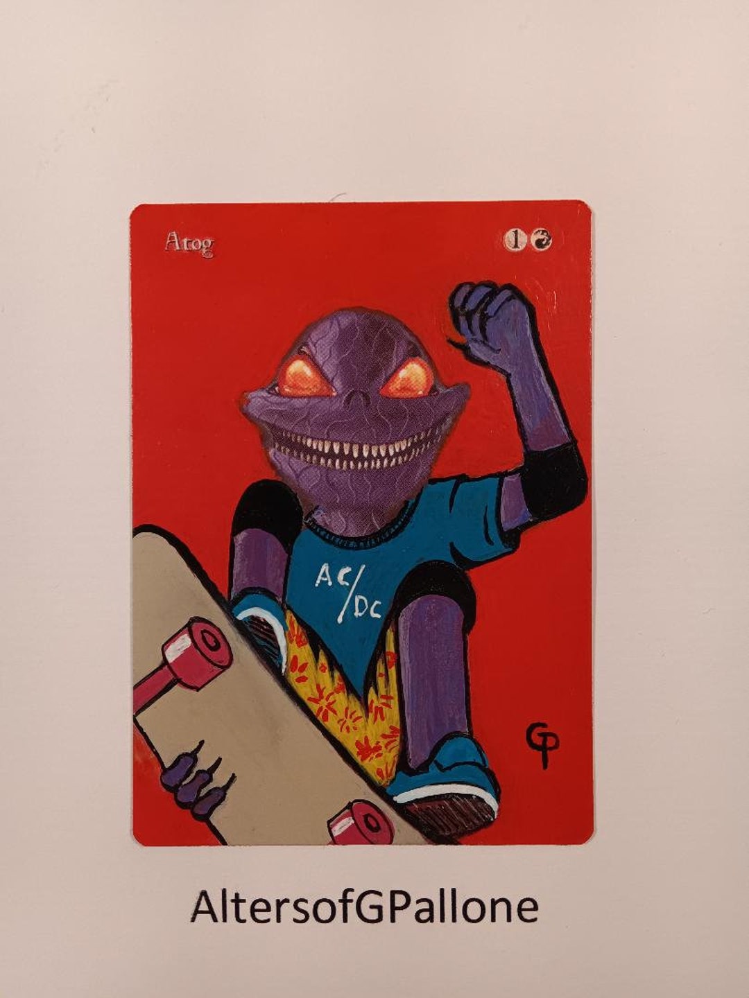 MTG Revised Atog AC/DC Alter: Acrylic Painted Card - Etsy