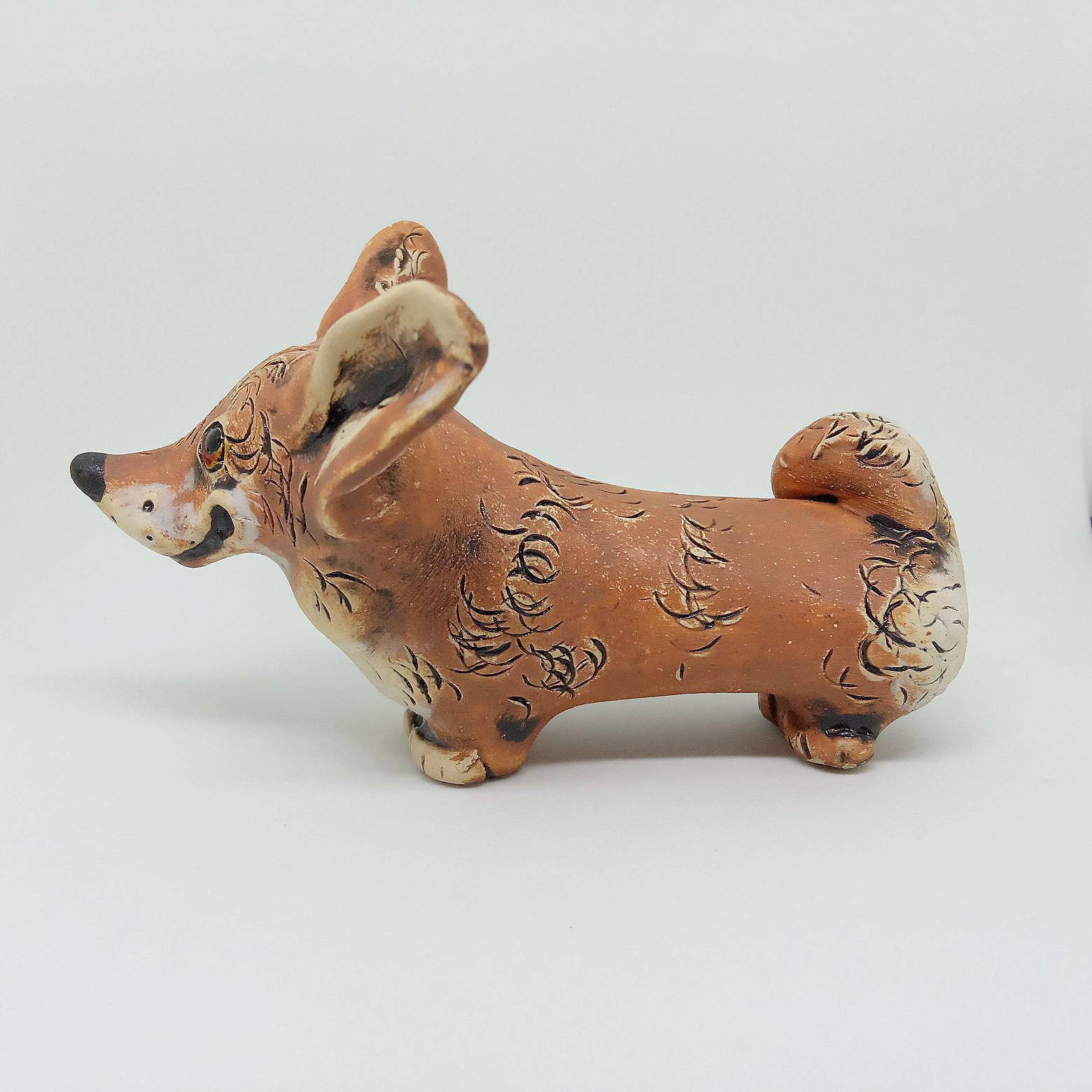 Ceramic Figurine Dog Corgi Handmade CeramicsPottery | Etsy