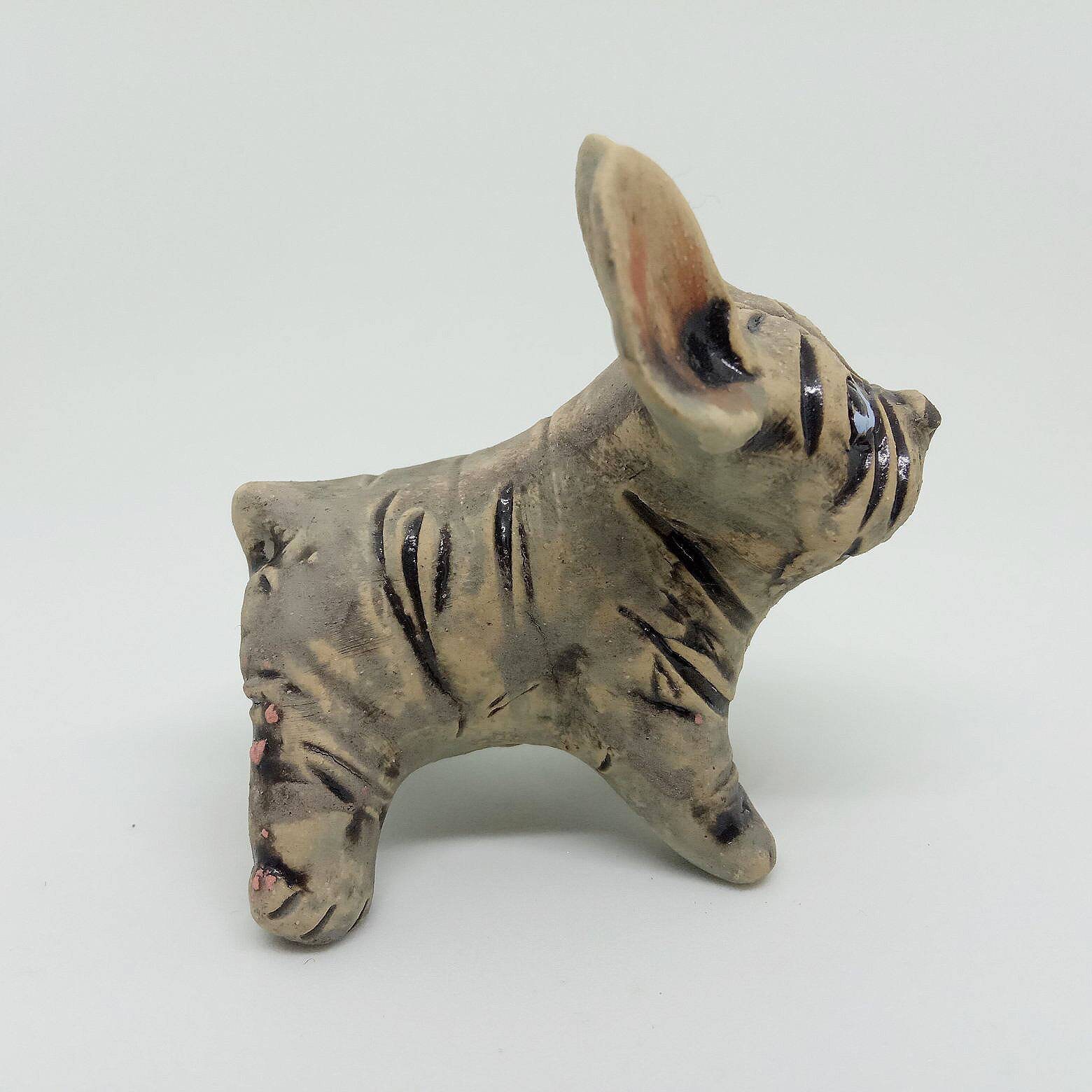 Ceramic Figurine French Bulldog,handmade Ceramics,pottery Sculpture ...