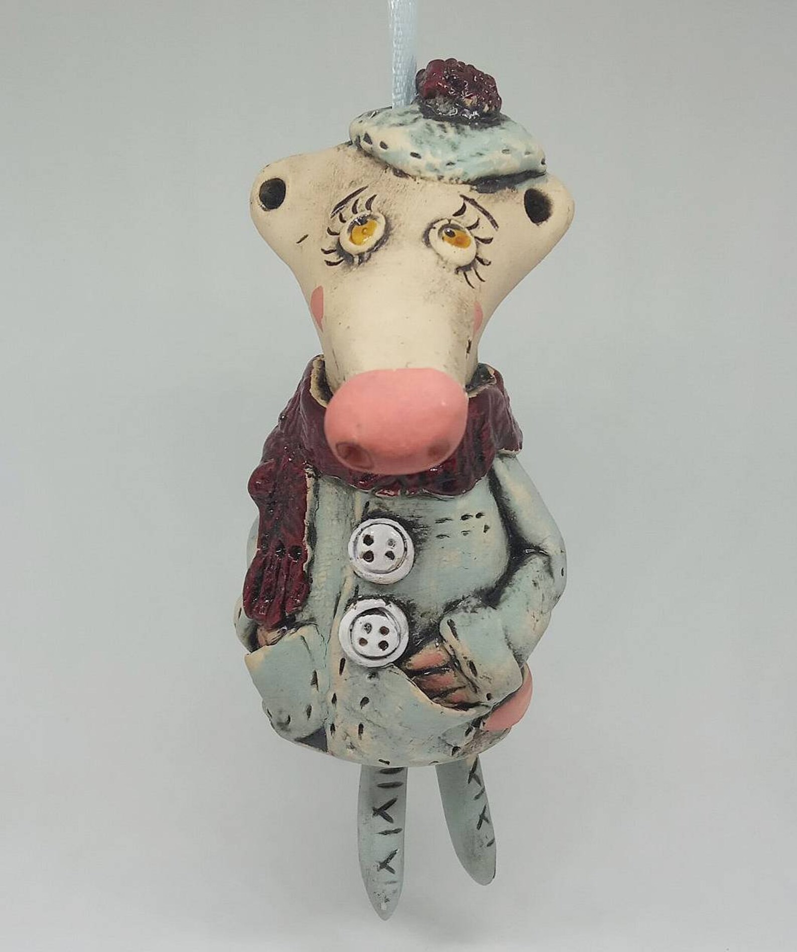 Ceramic Figurine Bell Mouseceramic Bell Handmade Bellhome - Etsy