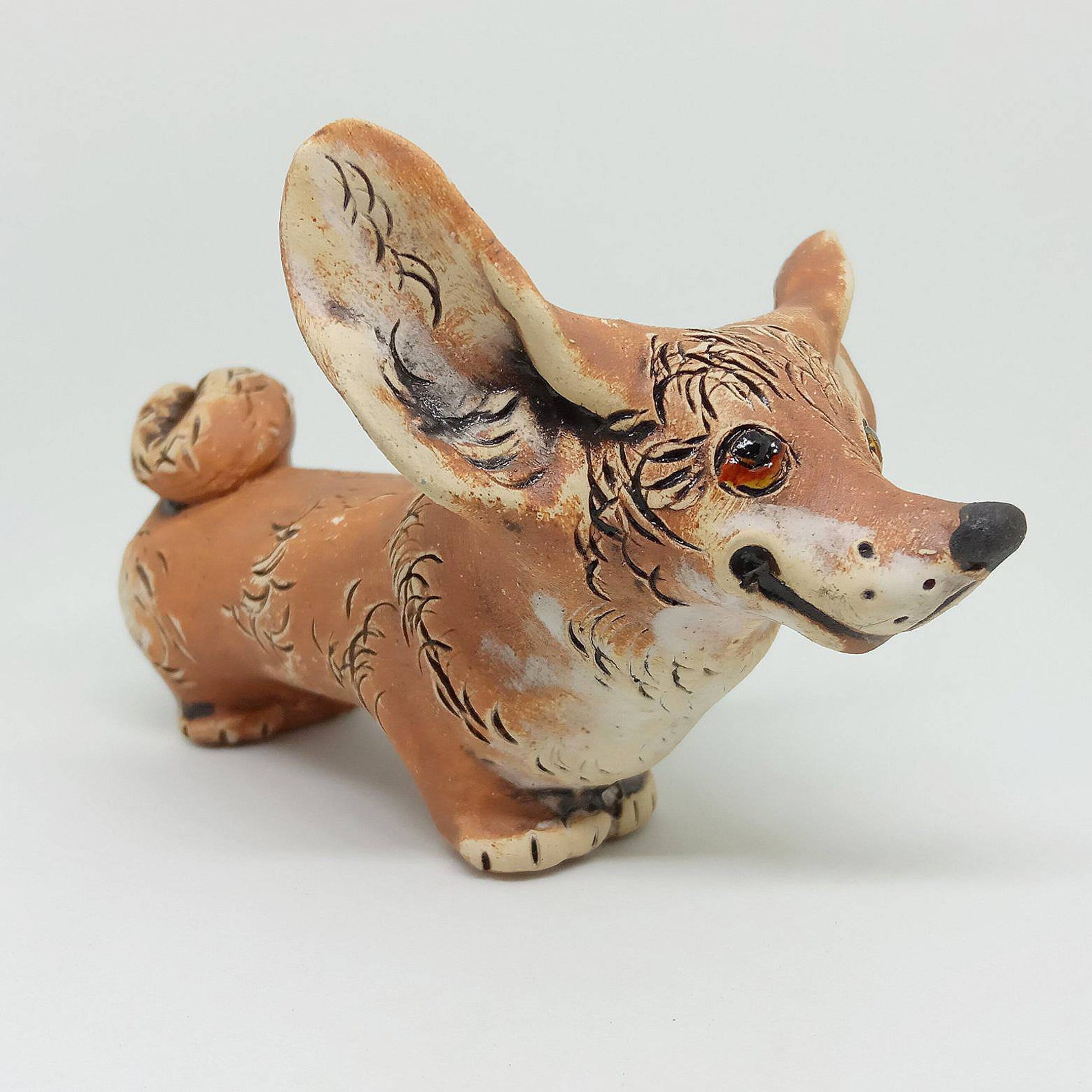 Ceramic Figurine Dog Corgi Handmade CeramicsPottery | Etsy