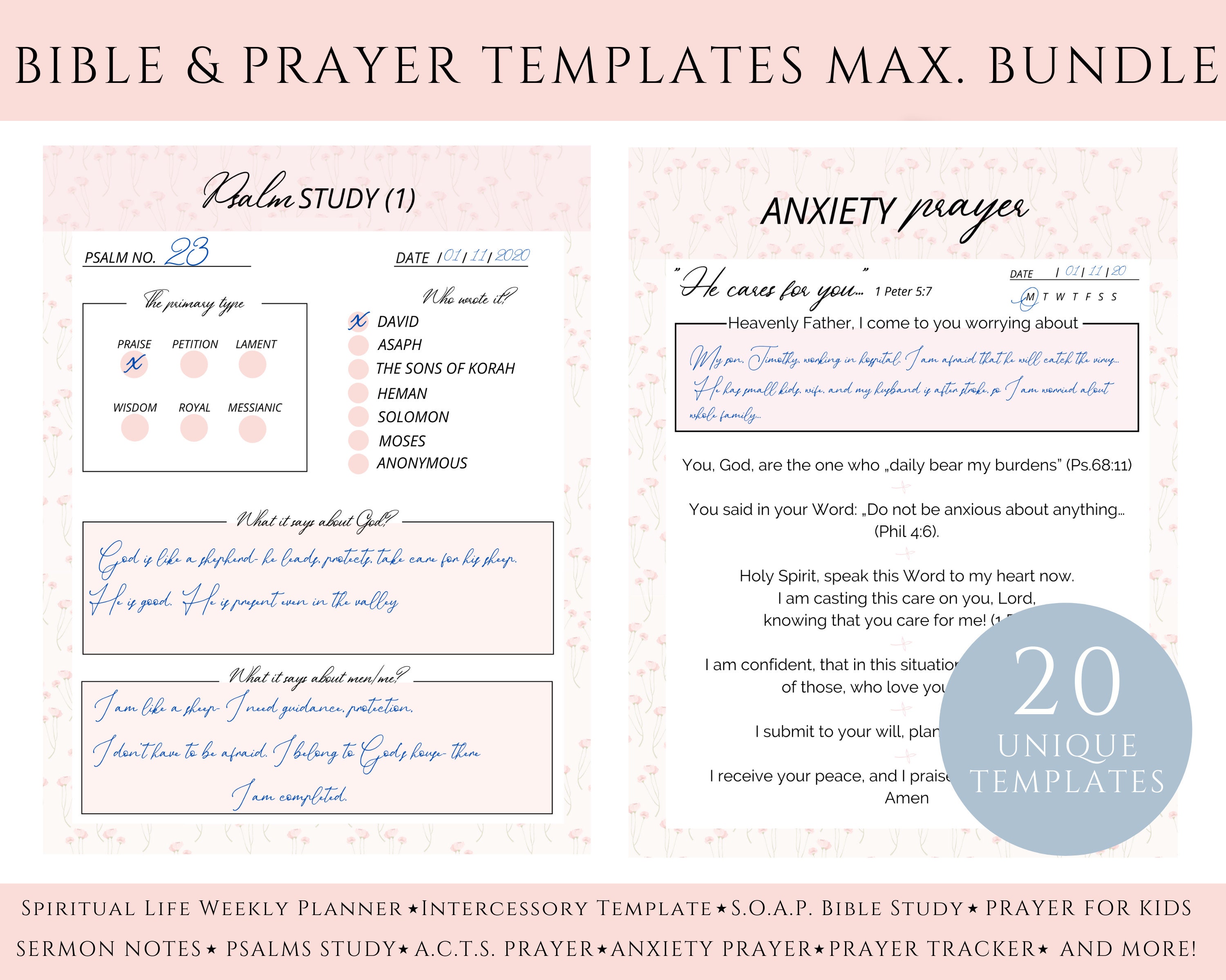 Prayer & Bible Study Ultimate Bundle Commercial Use for KDP | Etsy